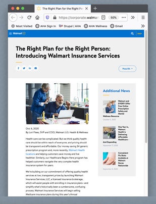 Walmart Enters New Phase of Its Health Care Relationship with Consumers ...